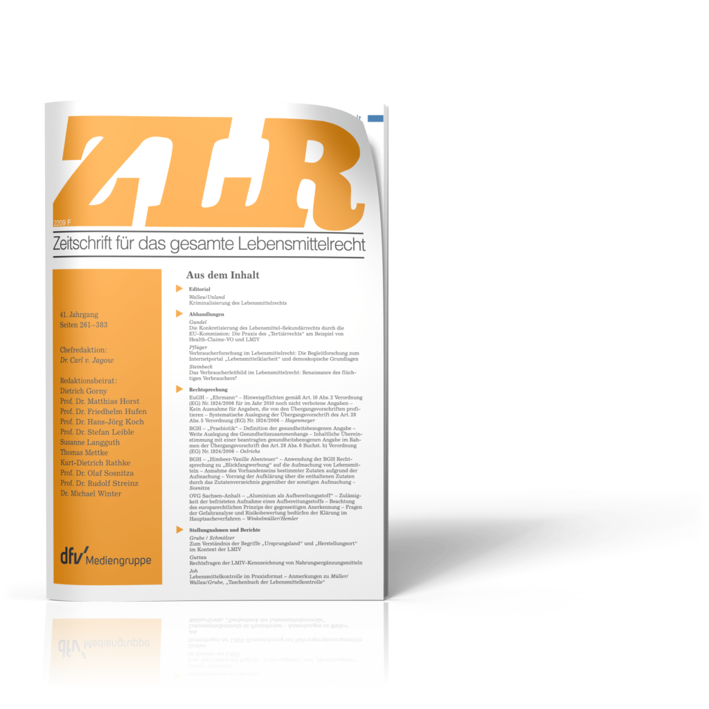 39. Deutscher Lebensmittelrechtstag 2026 - R&W Fachkonferenzen